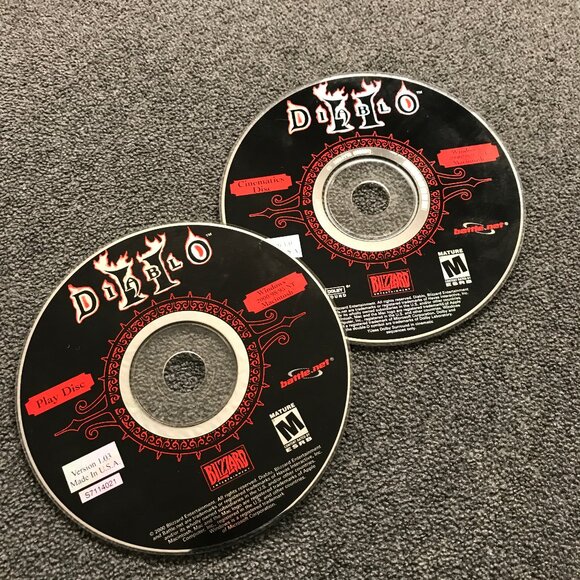 Media | Diablo Ii 2 Play Disc Cinematics Disc Windows Pcmacintosh Dvd ...